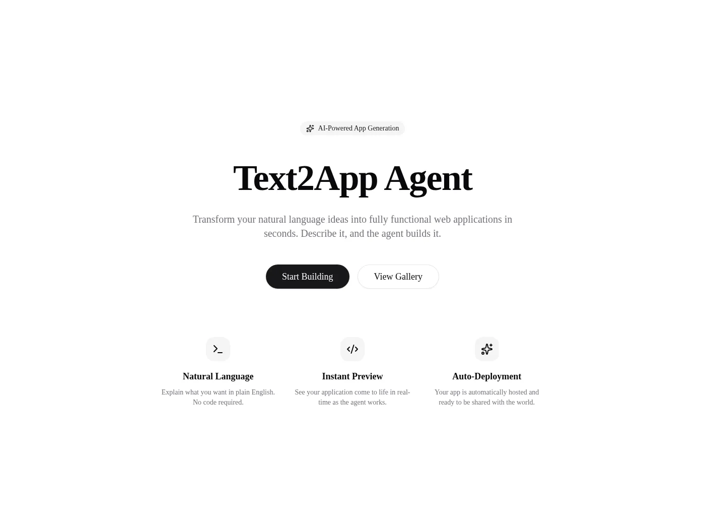 Text2App Agent