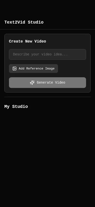 Text2Vid Studio