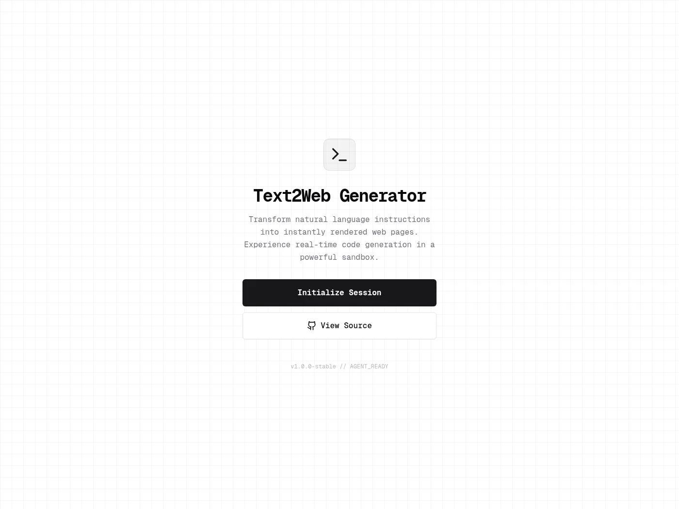 Text2Web Generator