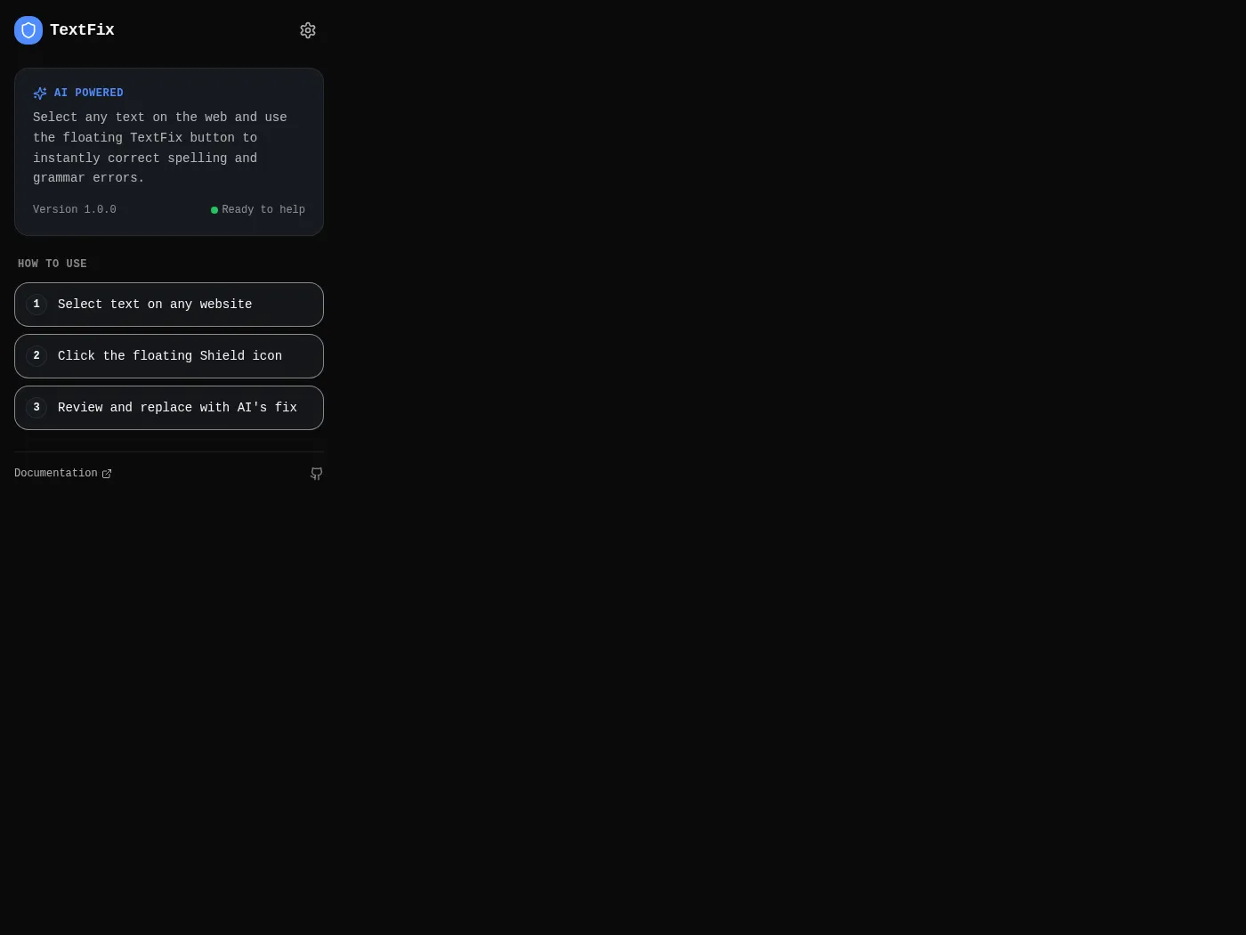 TextFix Popup Corrector