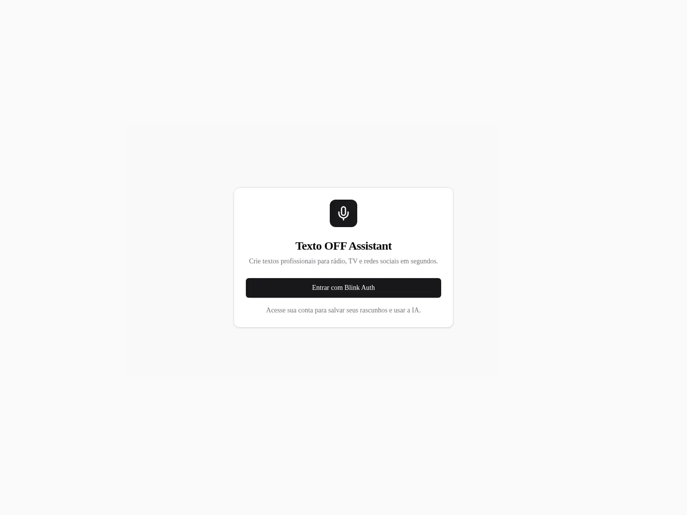 Texto OFF Assistant