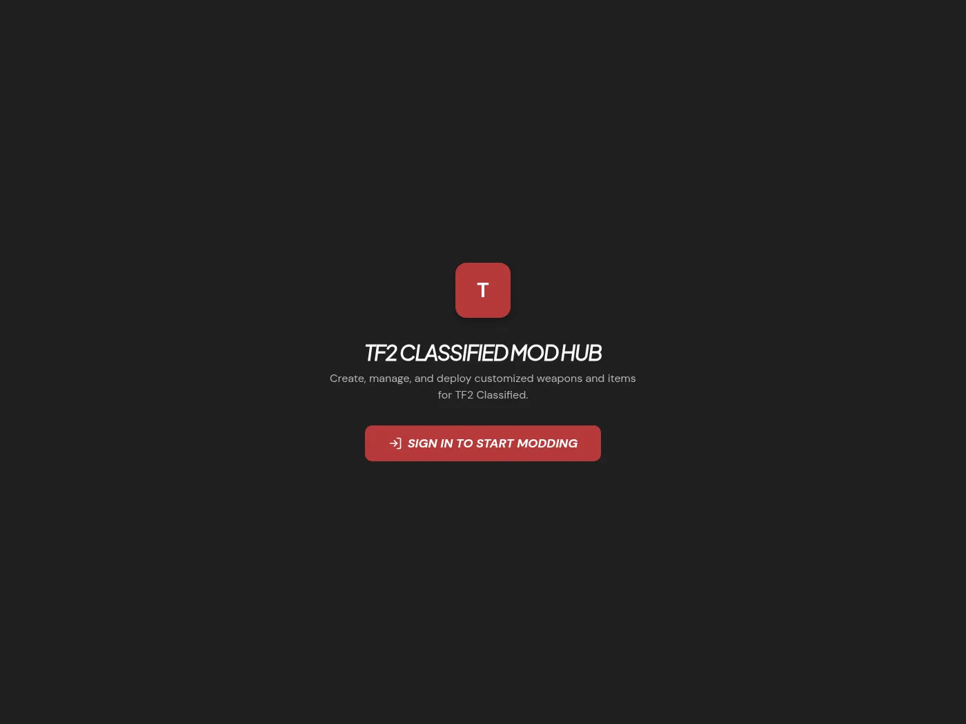 TF2 Classified Mod Hub