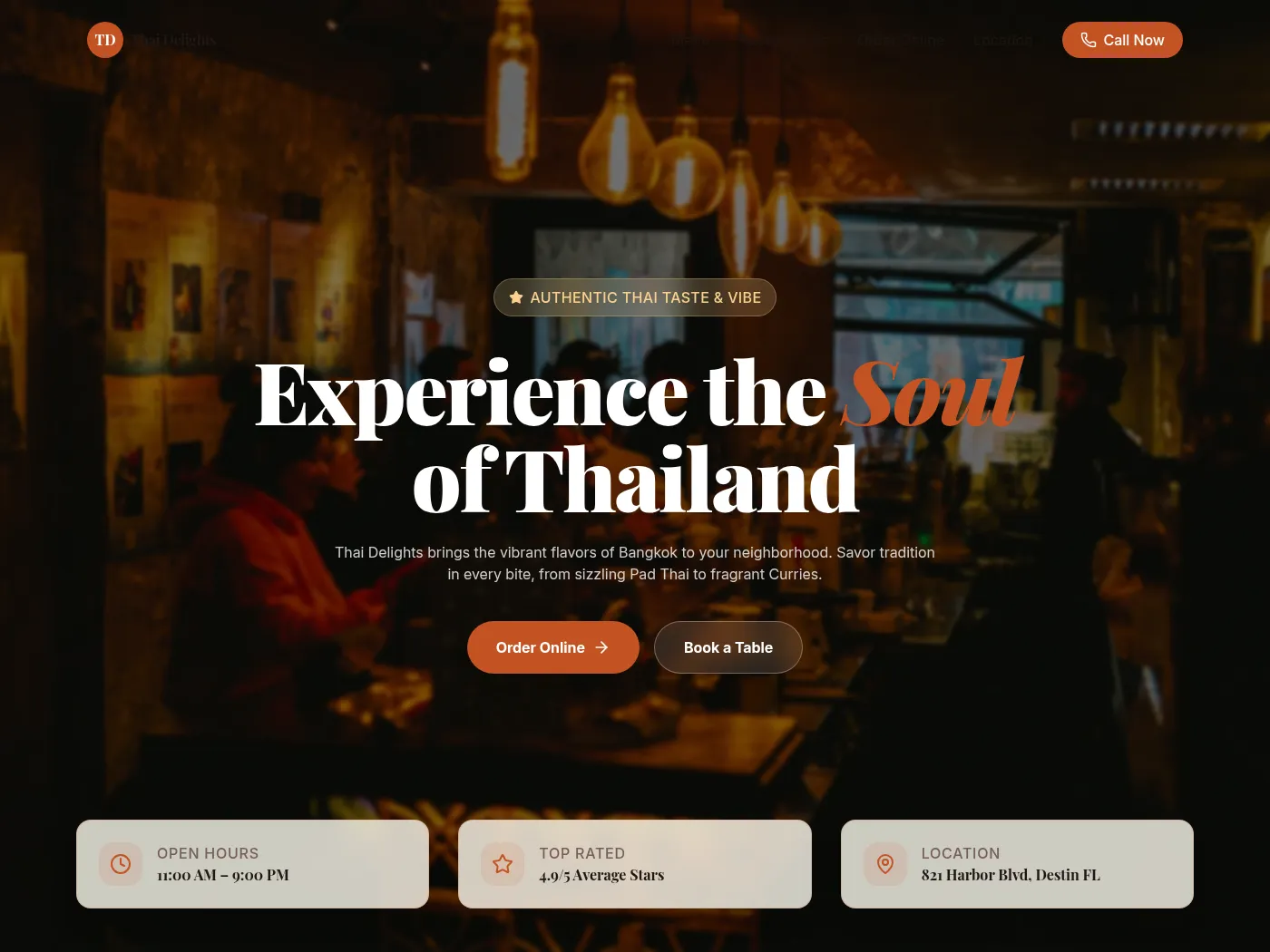 Thai Delights Website