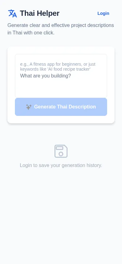 Thai Description Helper