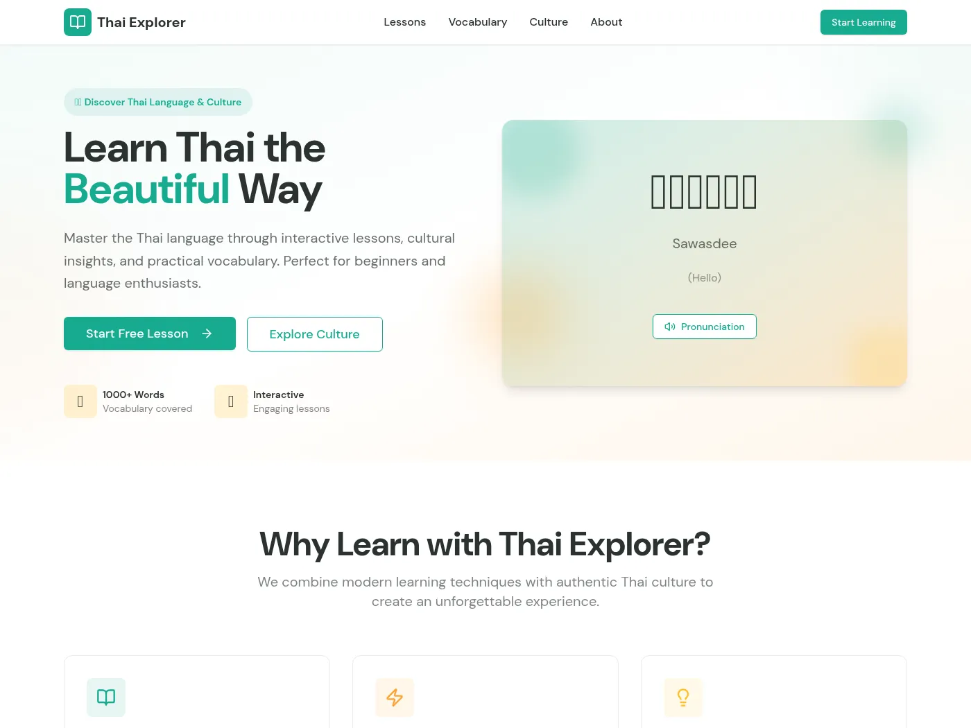 Thai Language Explorer