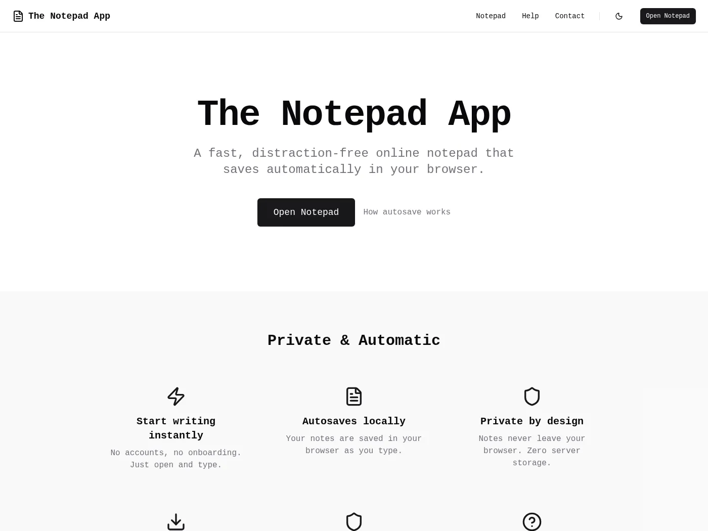 The Notepad App