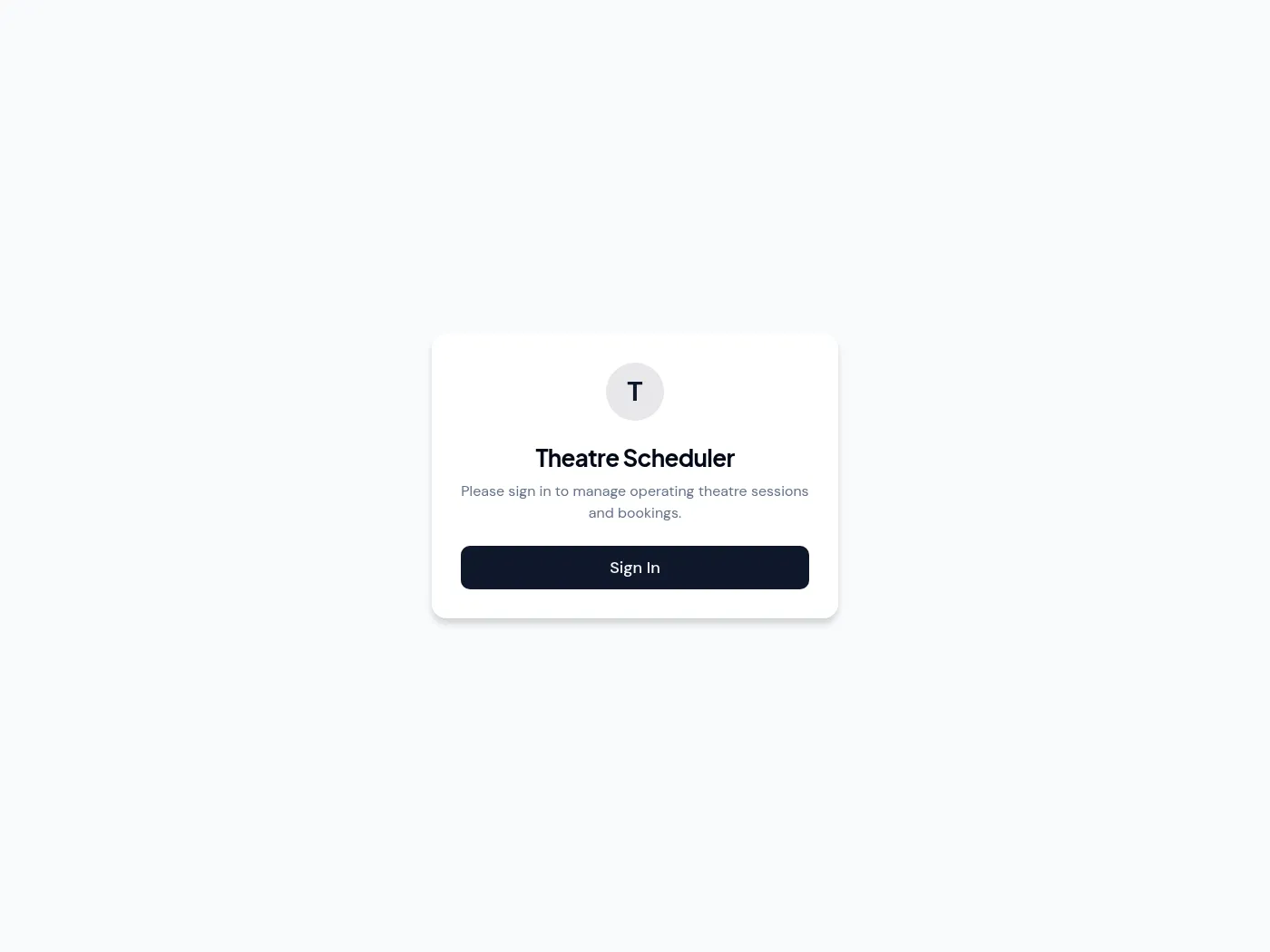 Theatre Scheduler