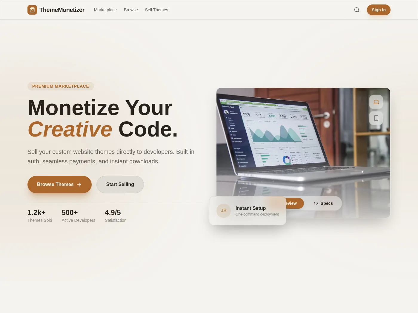 Theme Monetizer Pro