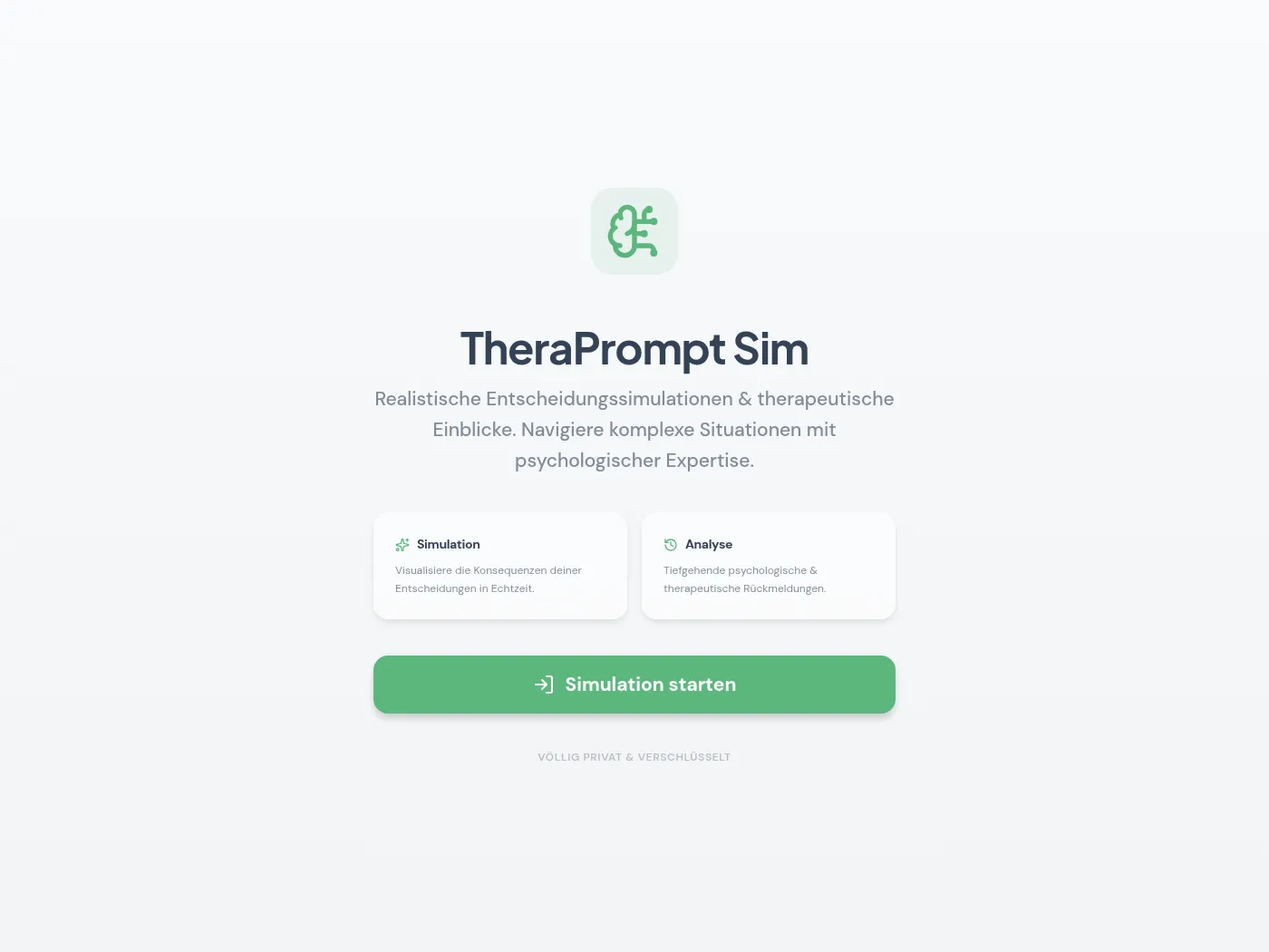 TheraPrompt Sim Interface