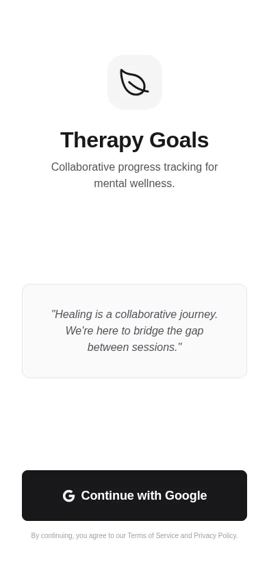 Therapy Goals Tracker