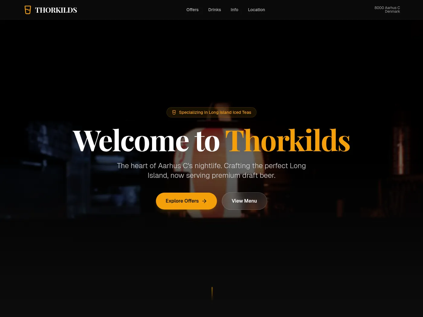Thorkilds Bar Website