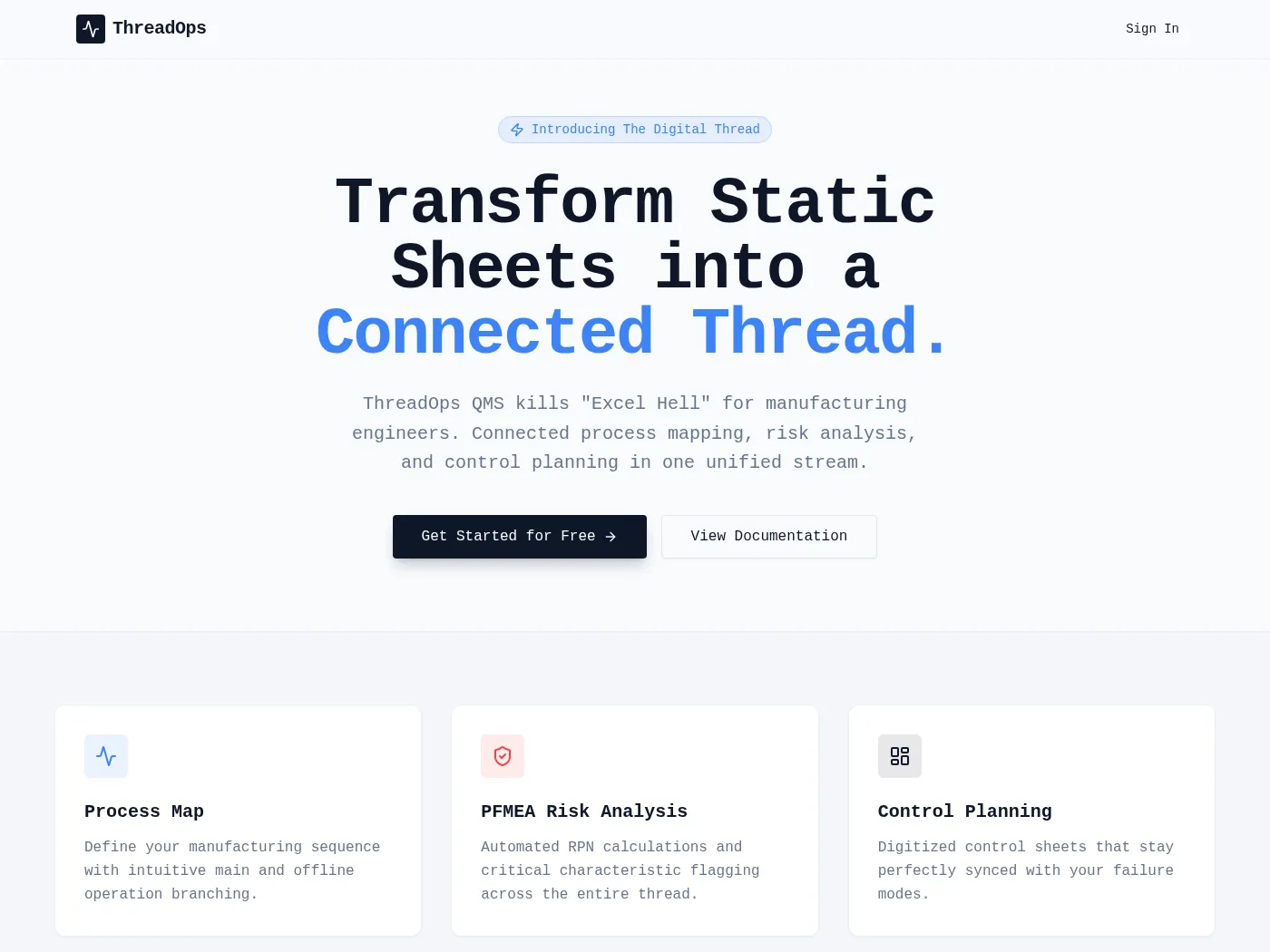 ThreadOps QMS UI