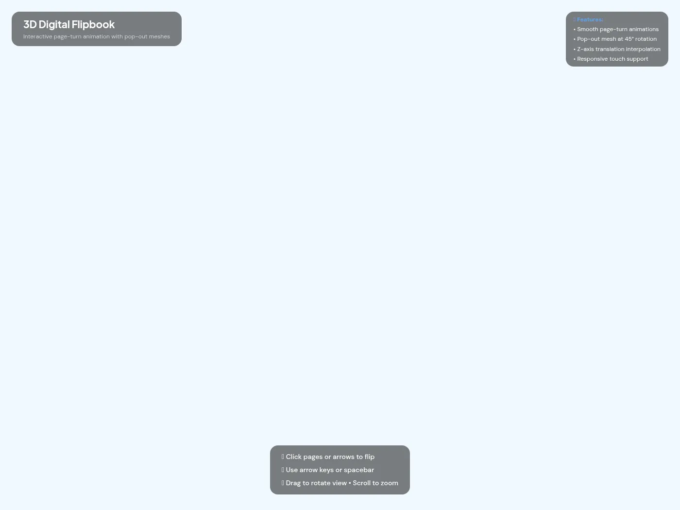 3D Flipbook Boilerplate