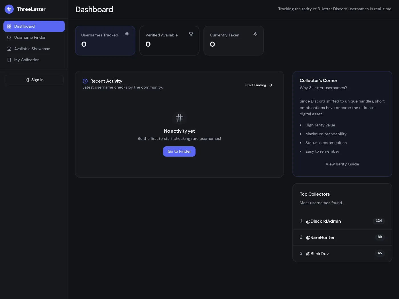ThreeLetter Discord Finder