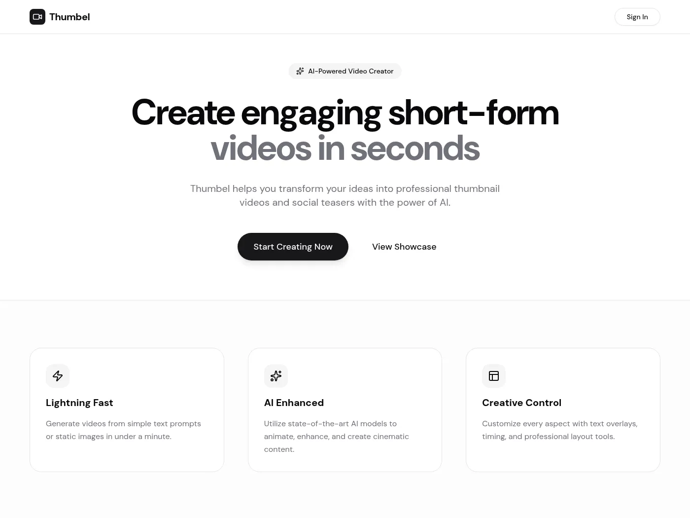 Thumbel Video Creator