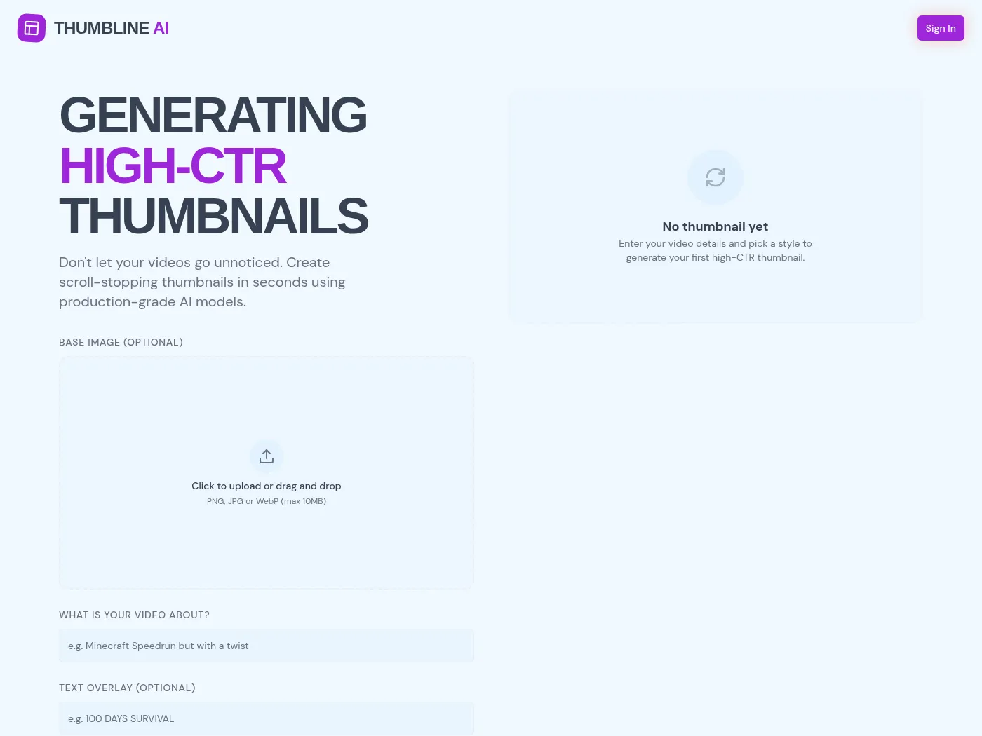 Thumbline Generator