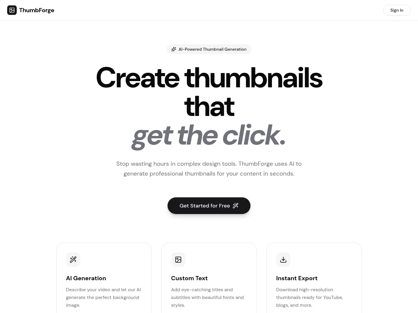 ThumbForge Generator