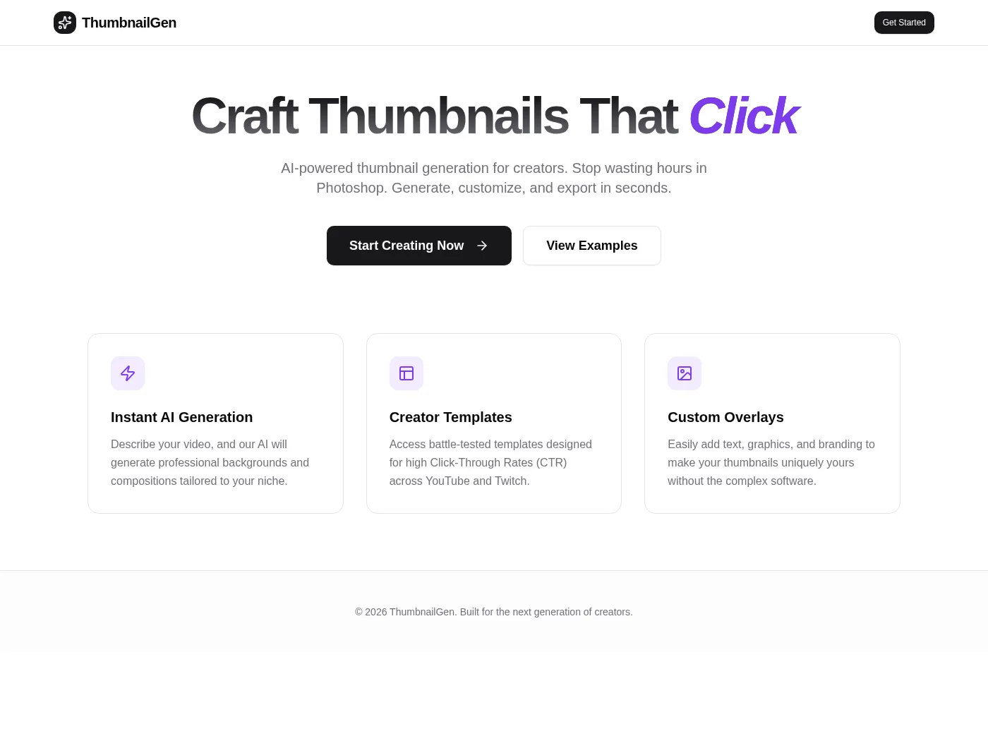 Creator Thumbnail Generator
