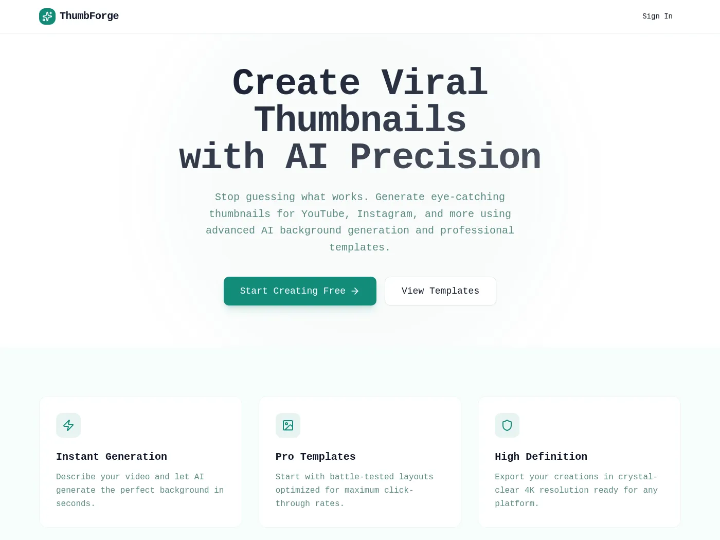 ThumbForge Generator