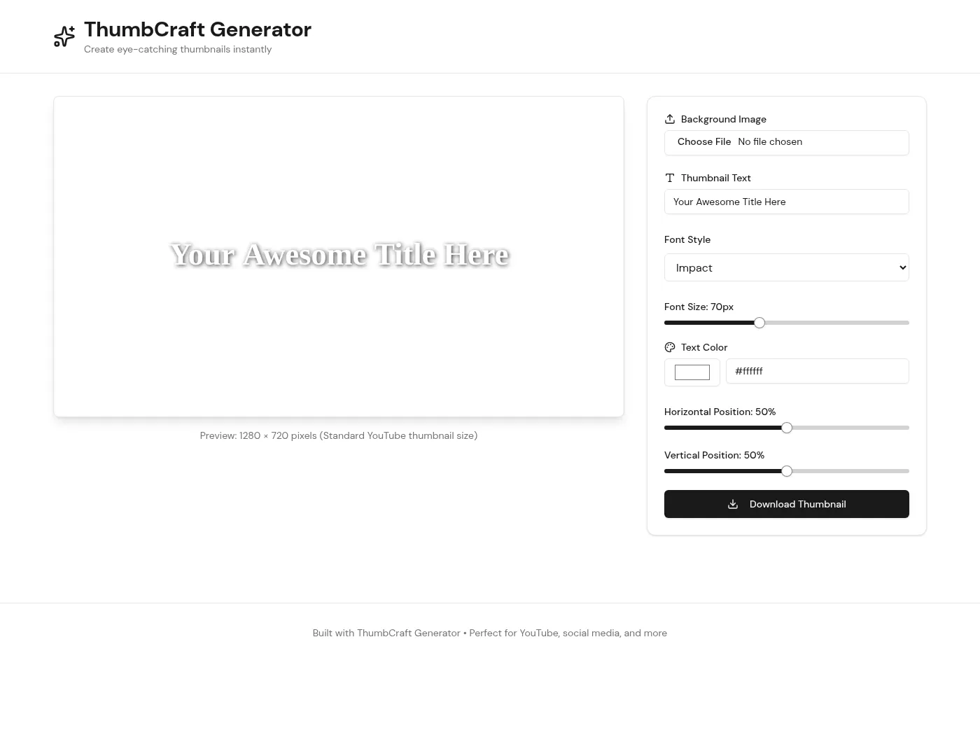 ThumbCraft Generator