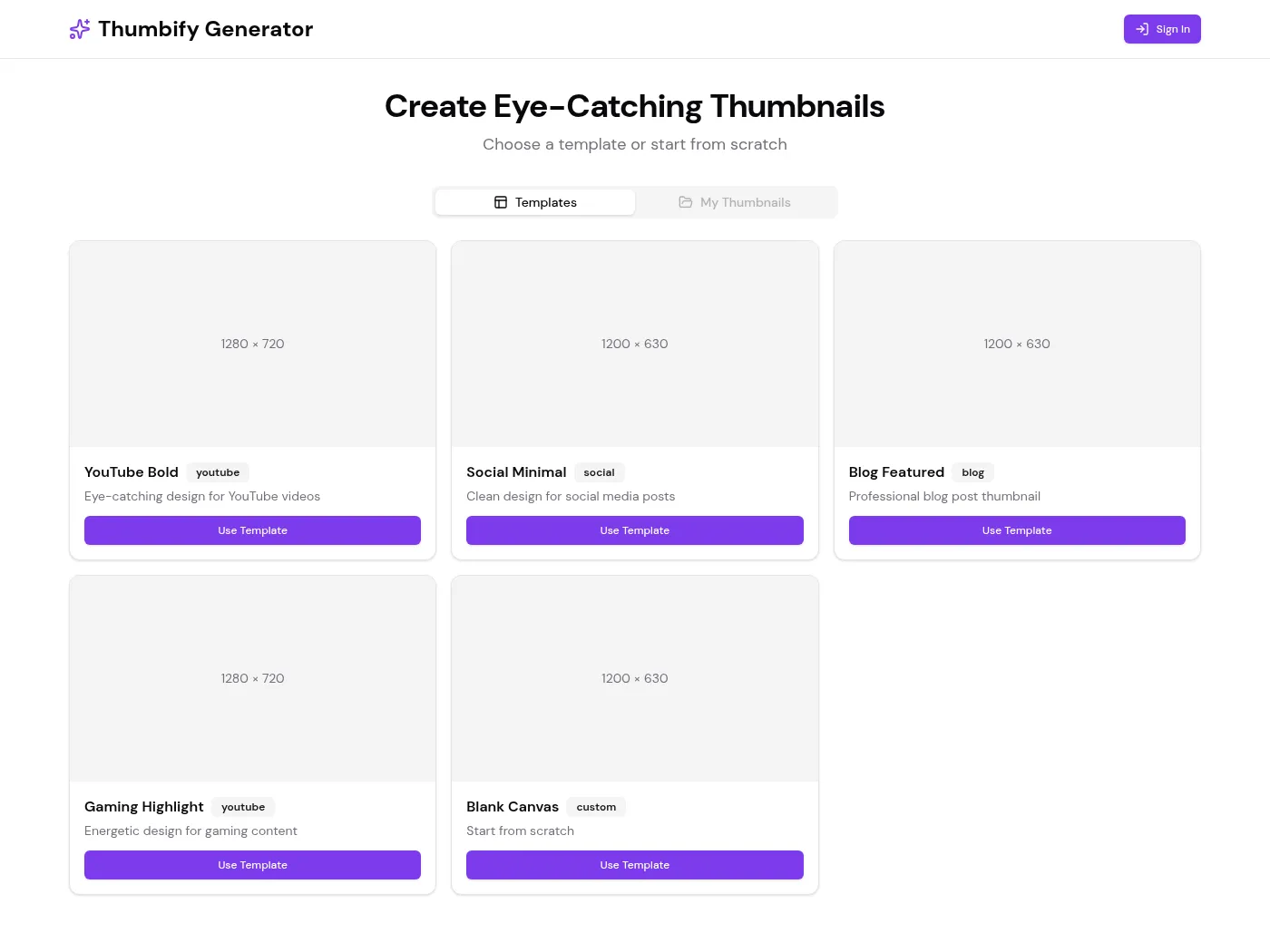 Thumbify Generator