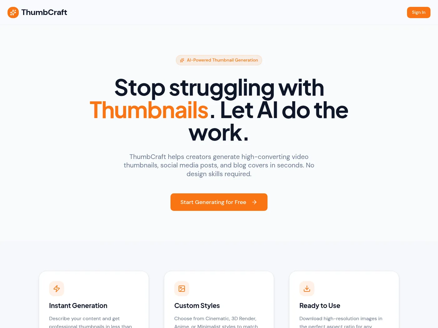ThumbCraft Generator
