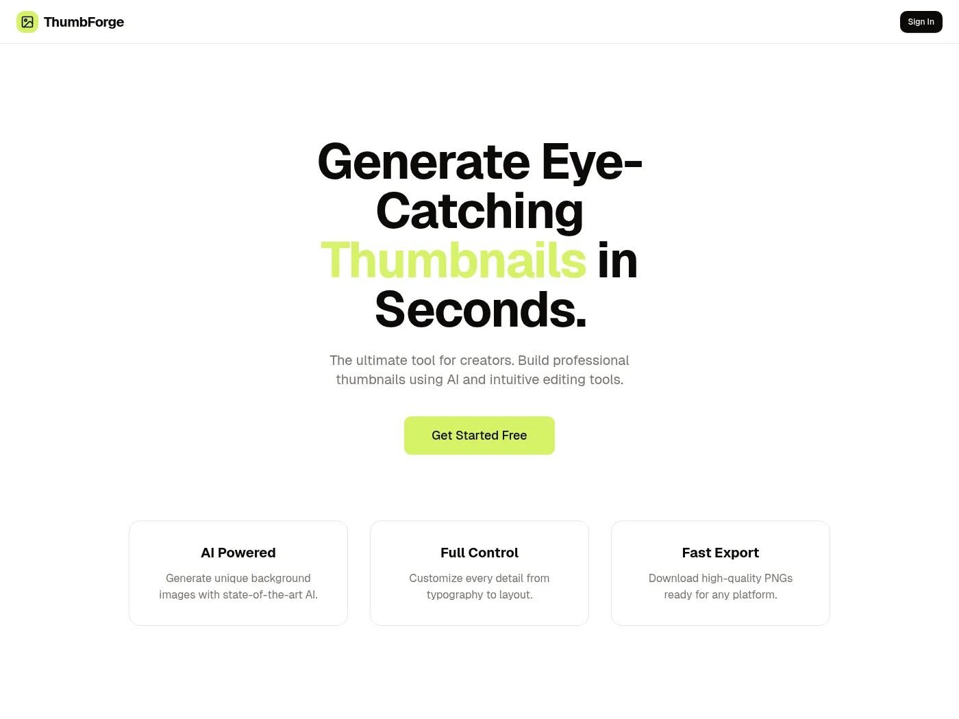 ThumbForge Generator