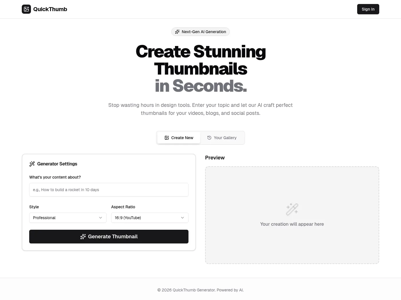 QuickThumb Generator