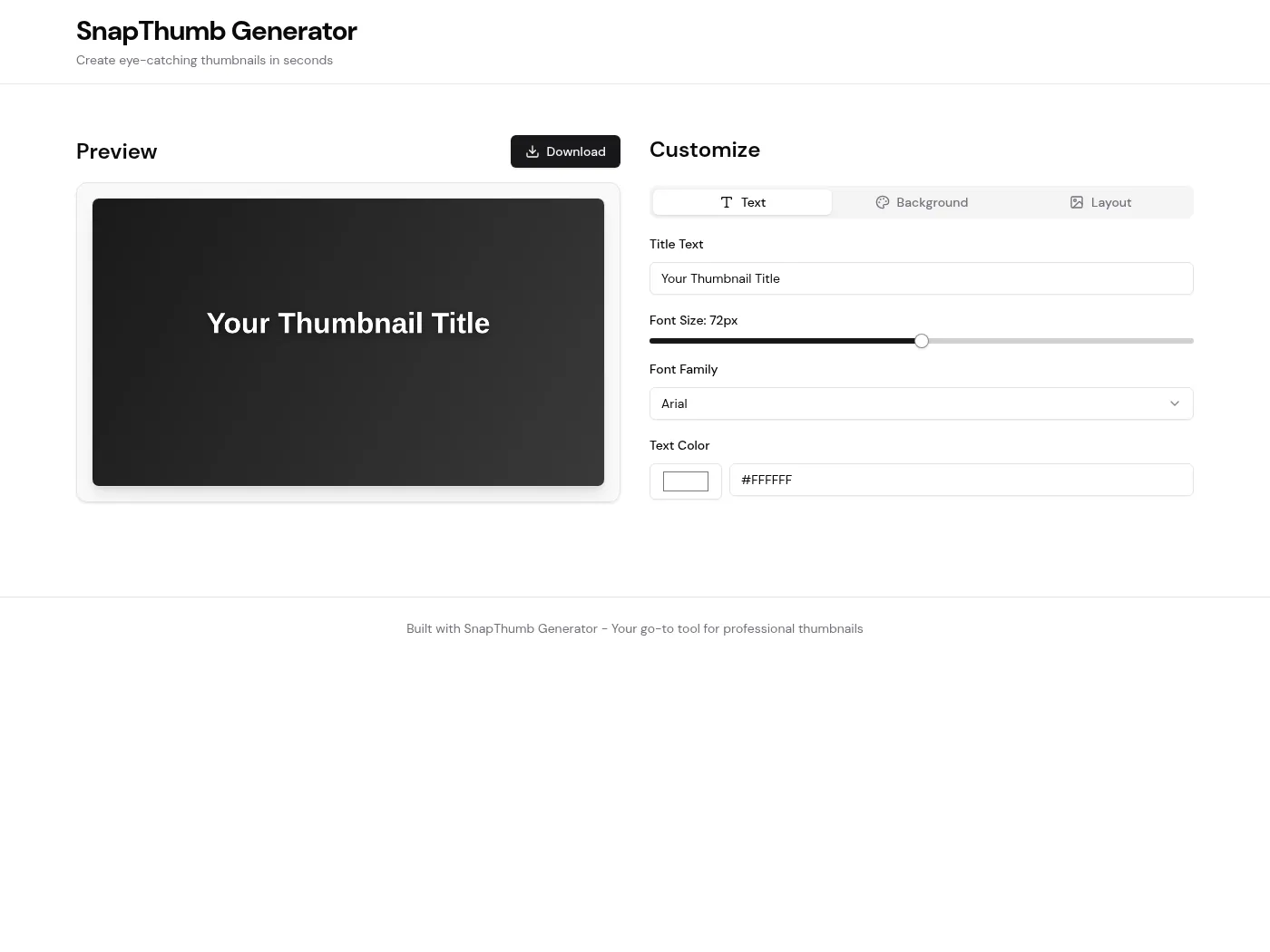 SnapThumb Generator