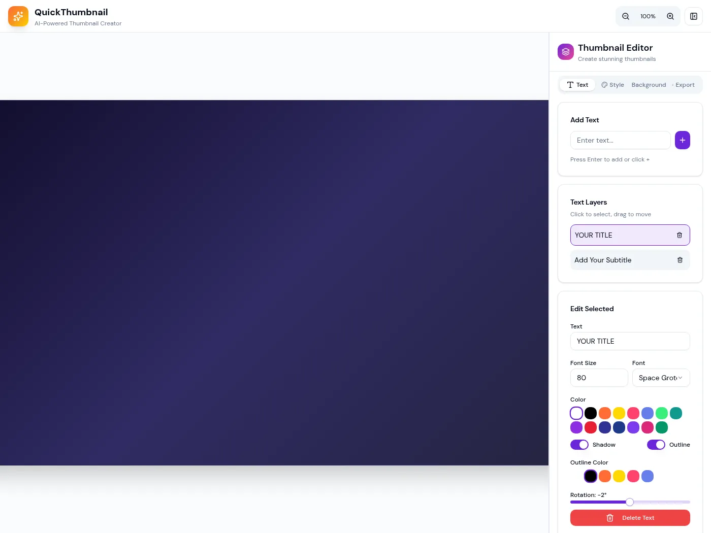 QuickThumbnail Creator