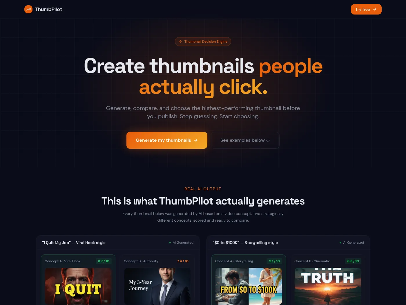 ThumbPilot Decision Engine