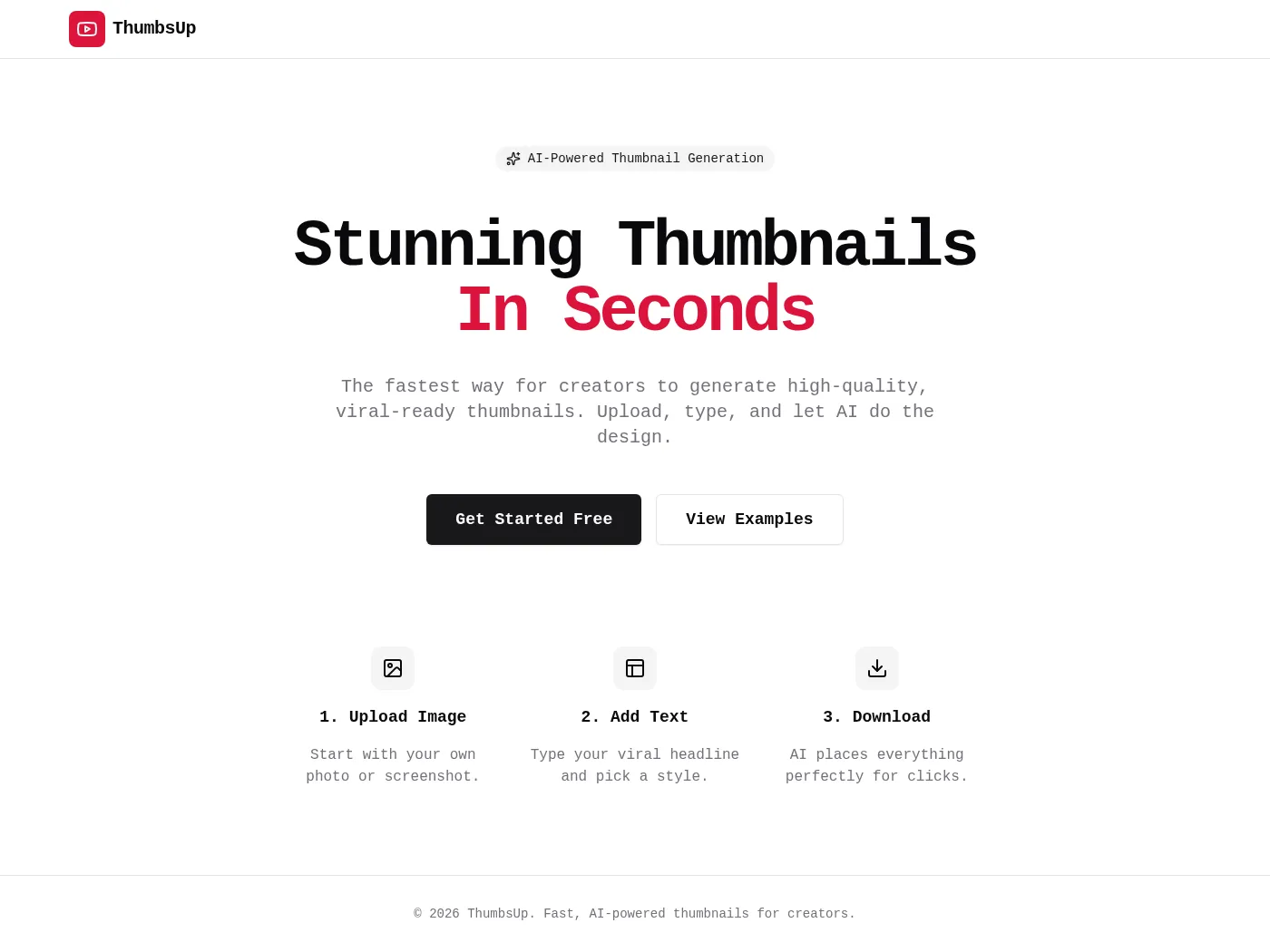 ThumbsUp Thumbnail Maker