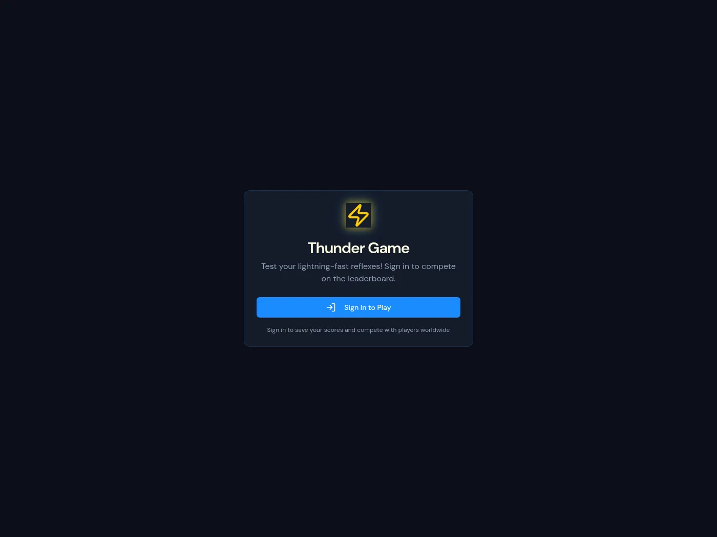 Thunder Game App