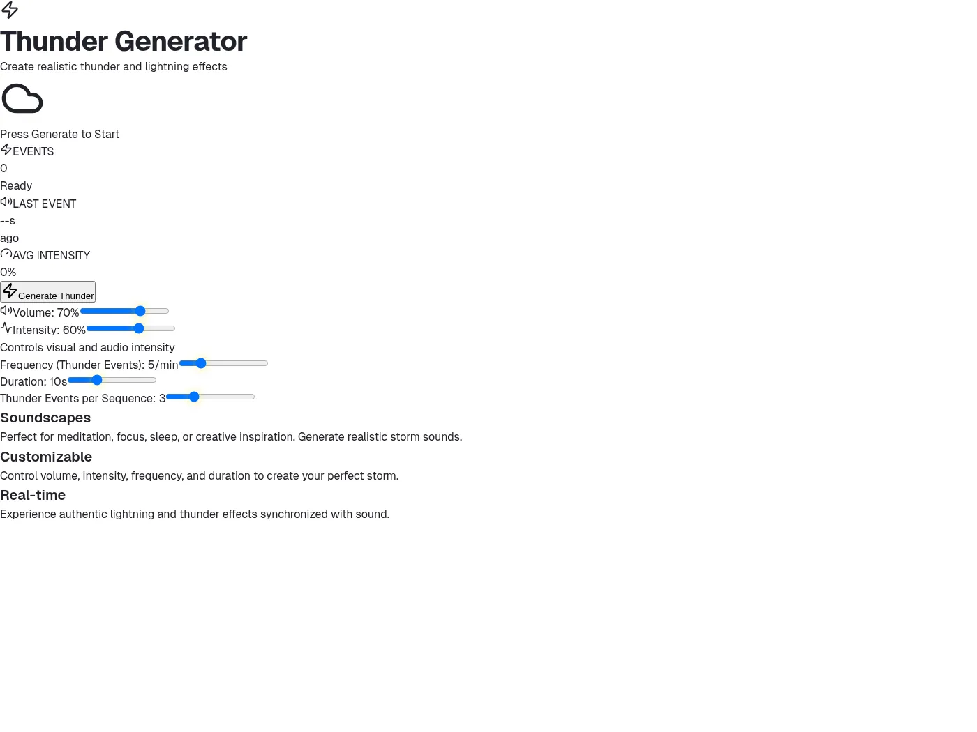 Thunder Generator