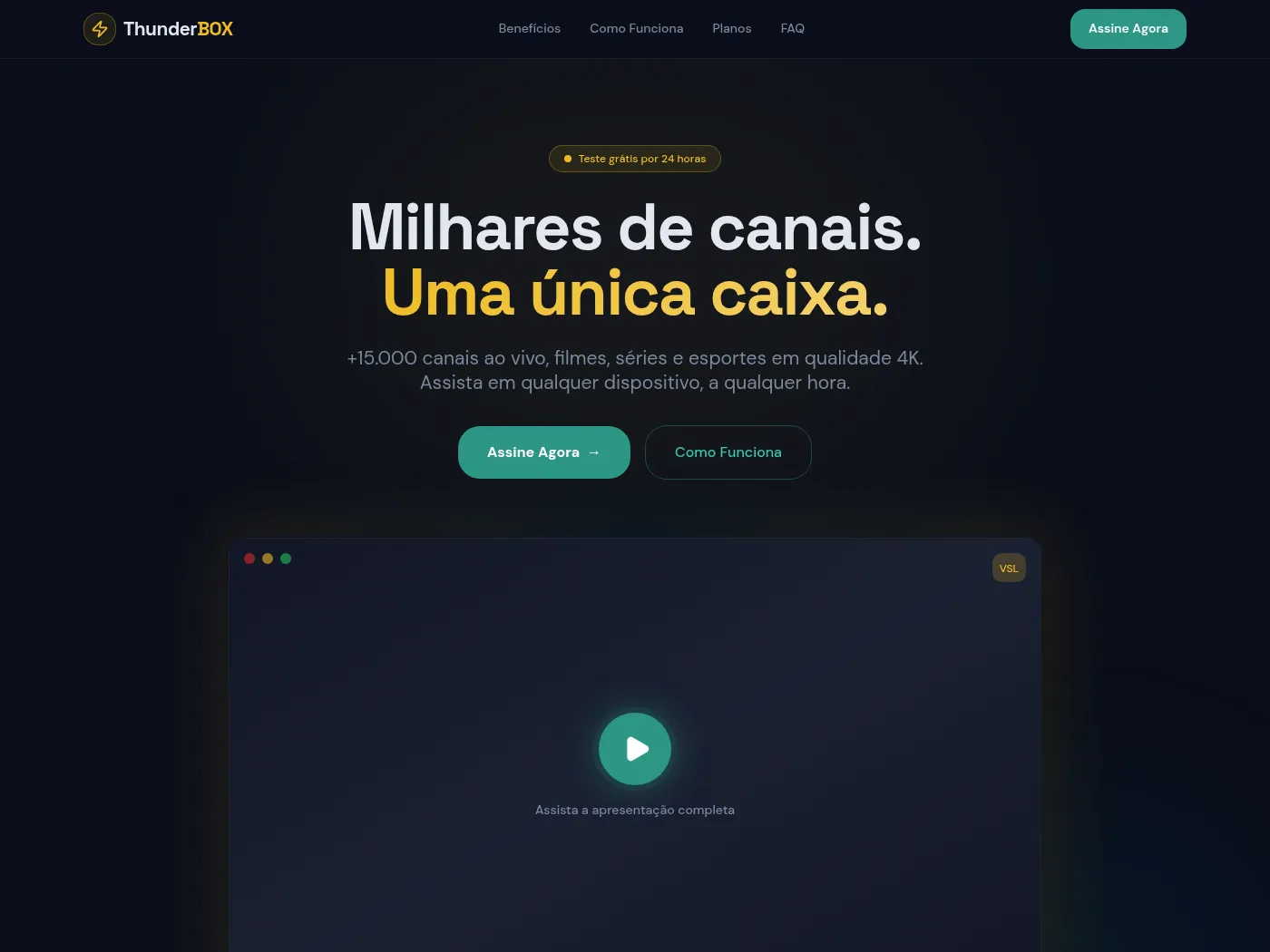 ThunderBOX IPTV Landing