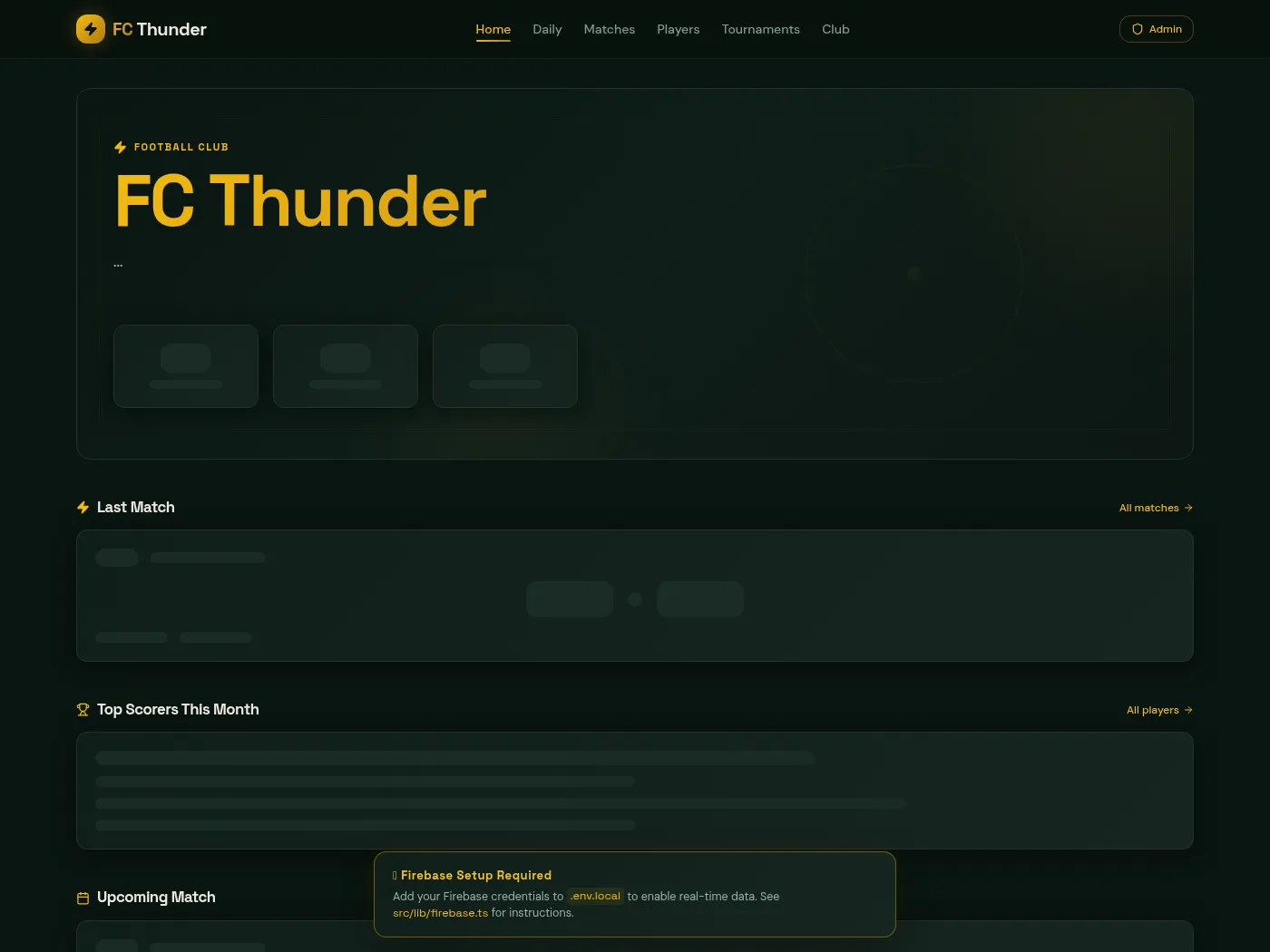 ThunderFC Club Portal