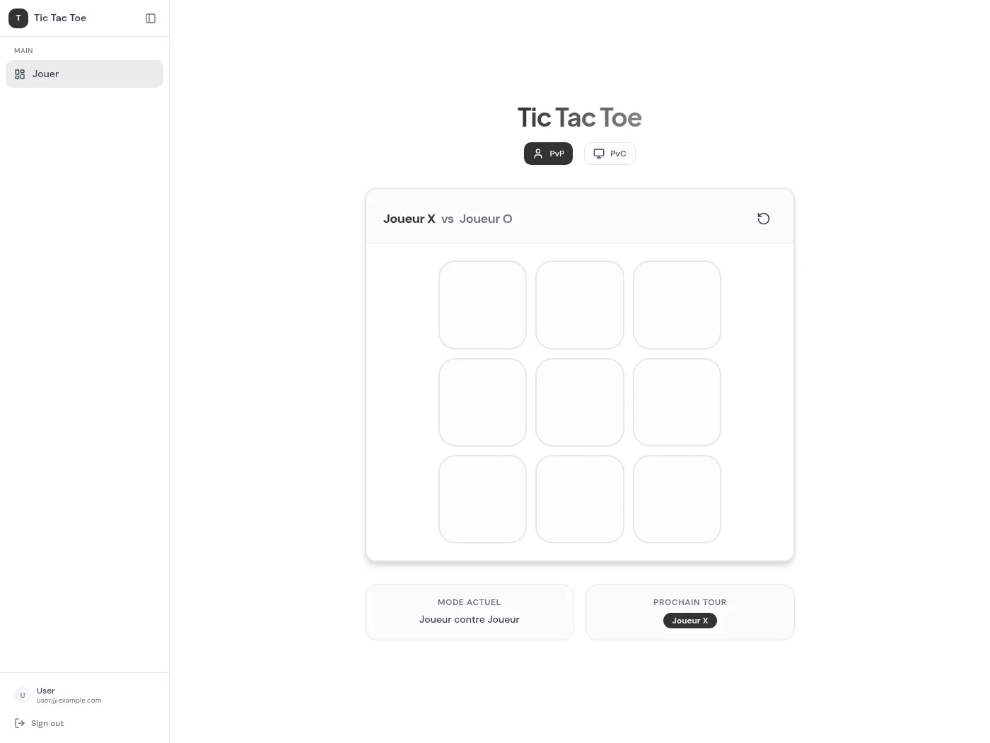 Tic Tac Toe Web