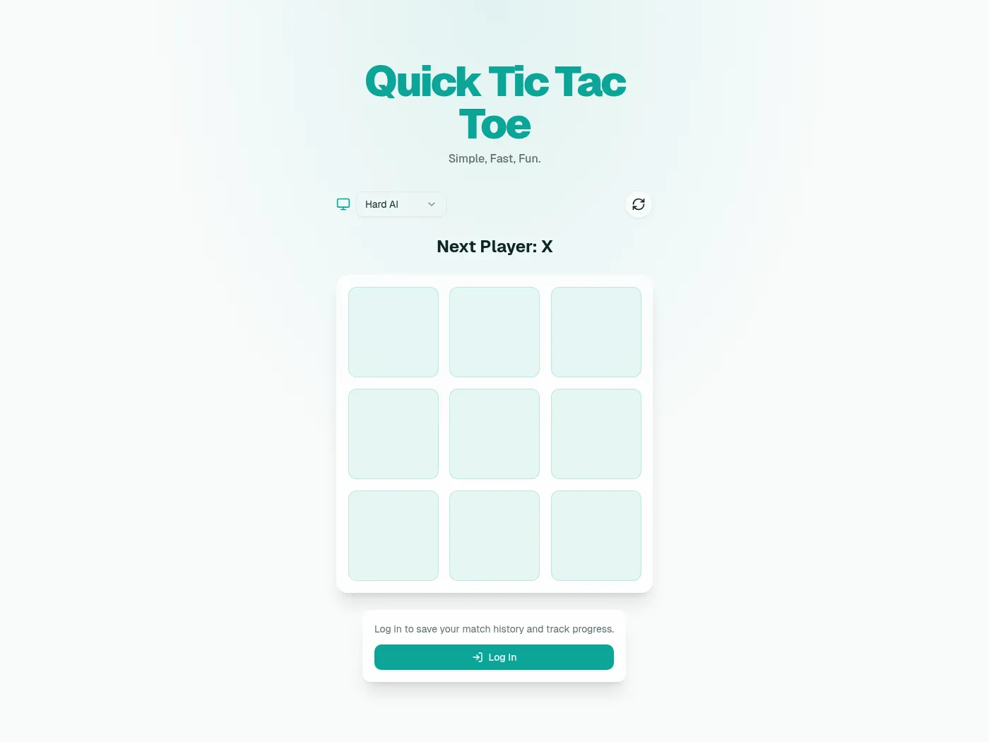 Quick Tic Tac Toe