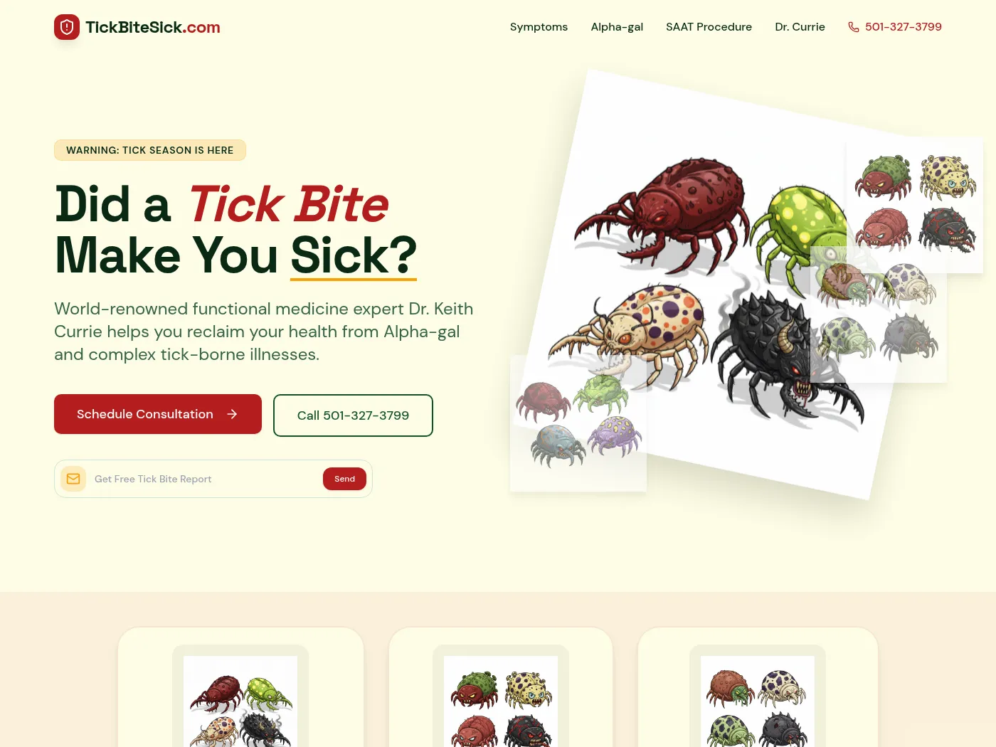 Tick Bite Sick Site