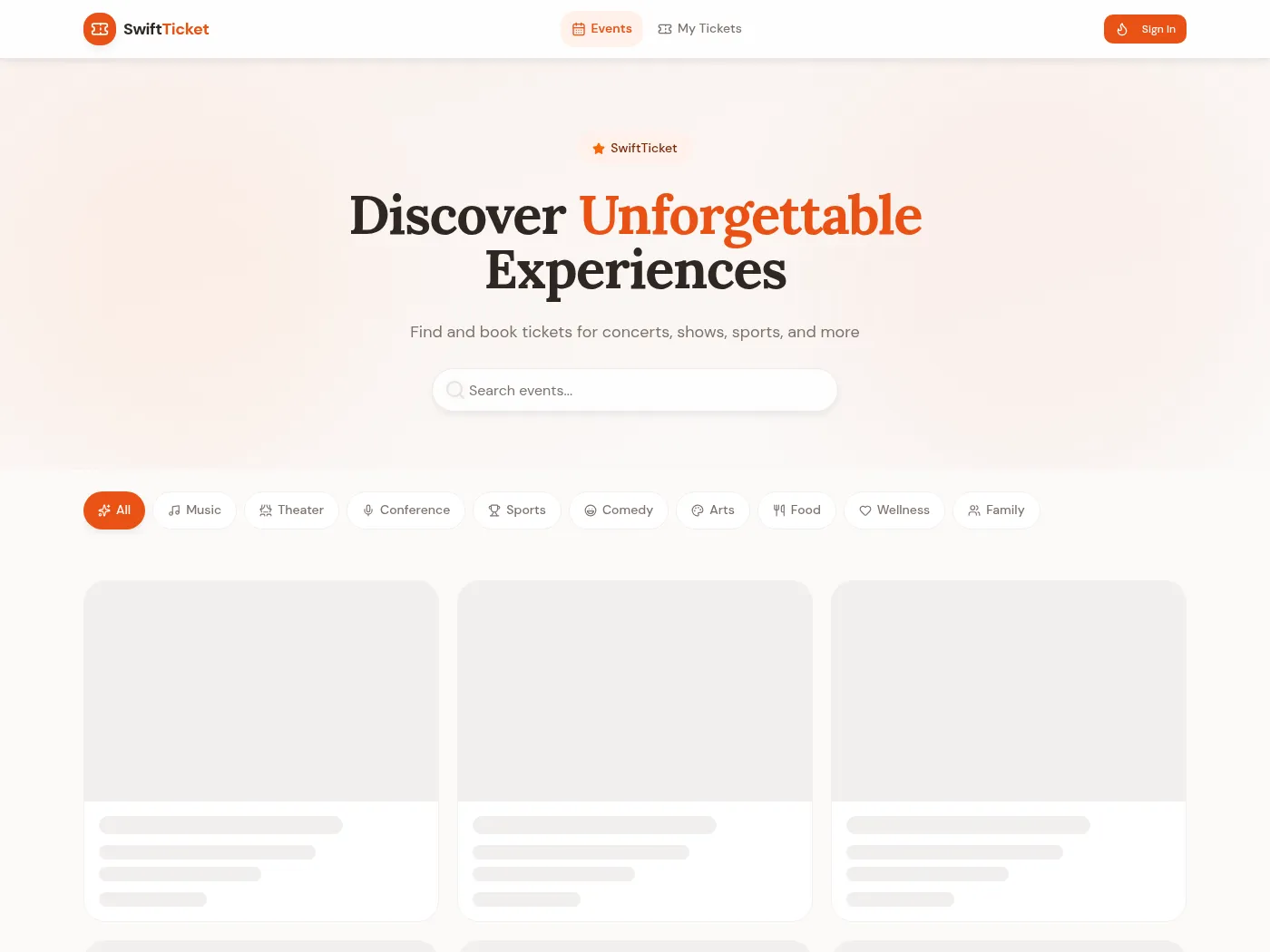SwiftTicket Booking