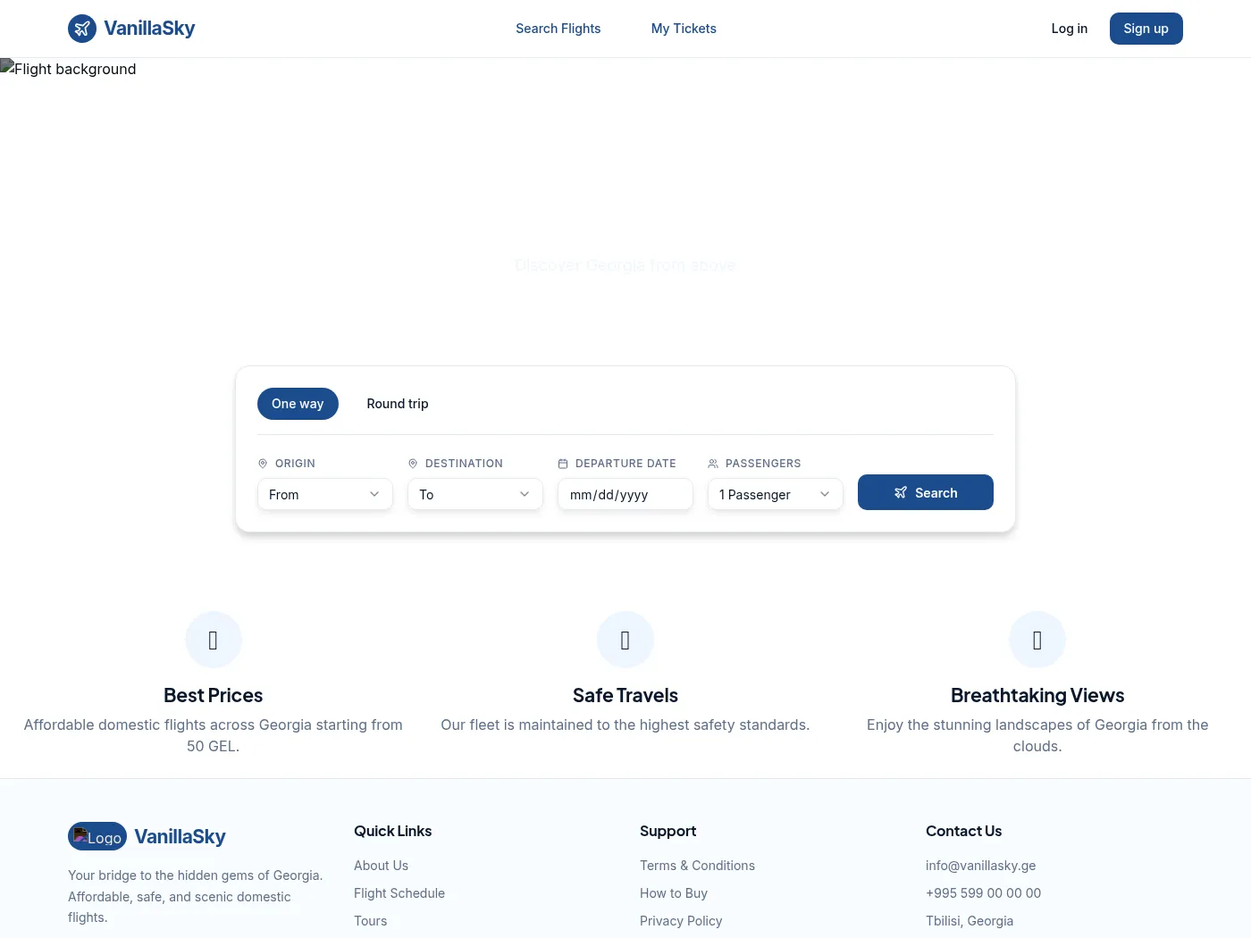 VanillaSky Ticket Portal