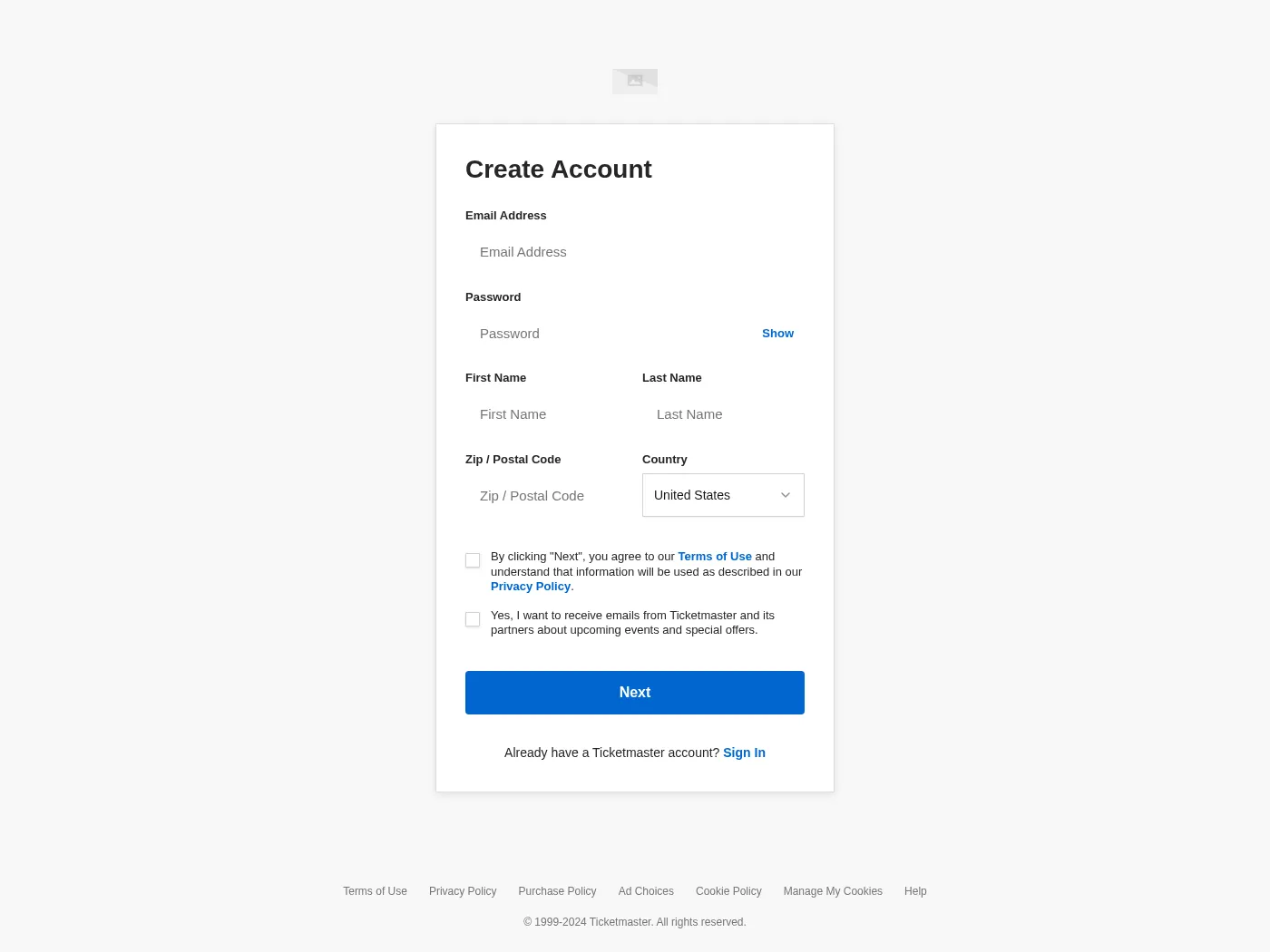 TicketMaster Auth Clone