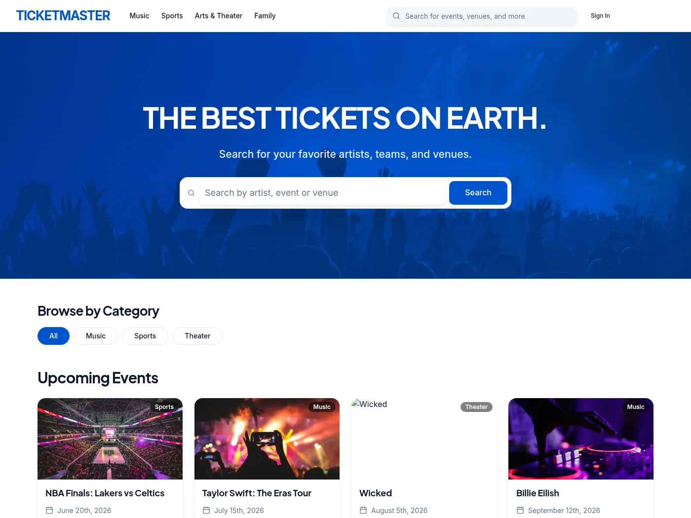 TicketMaster Clone