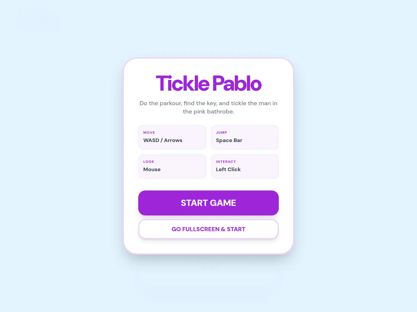 Tickle Pablo Game