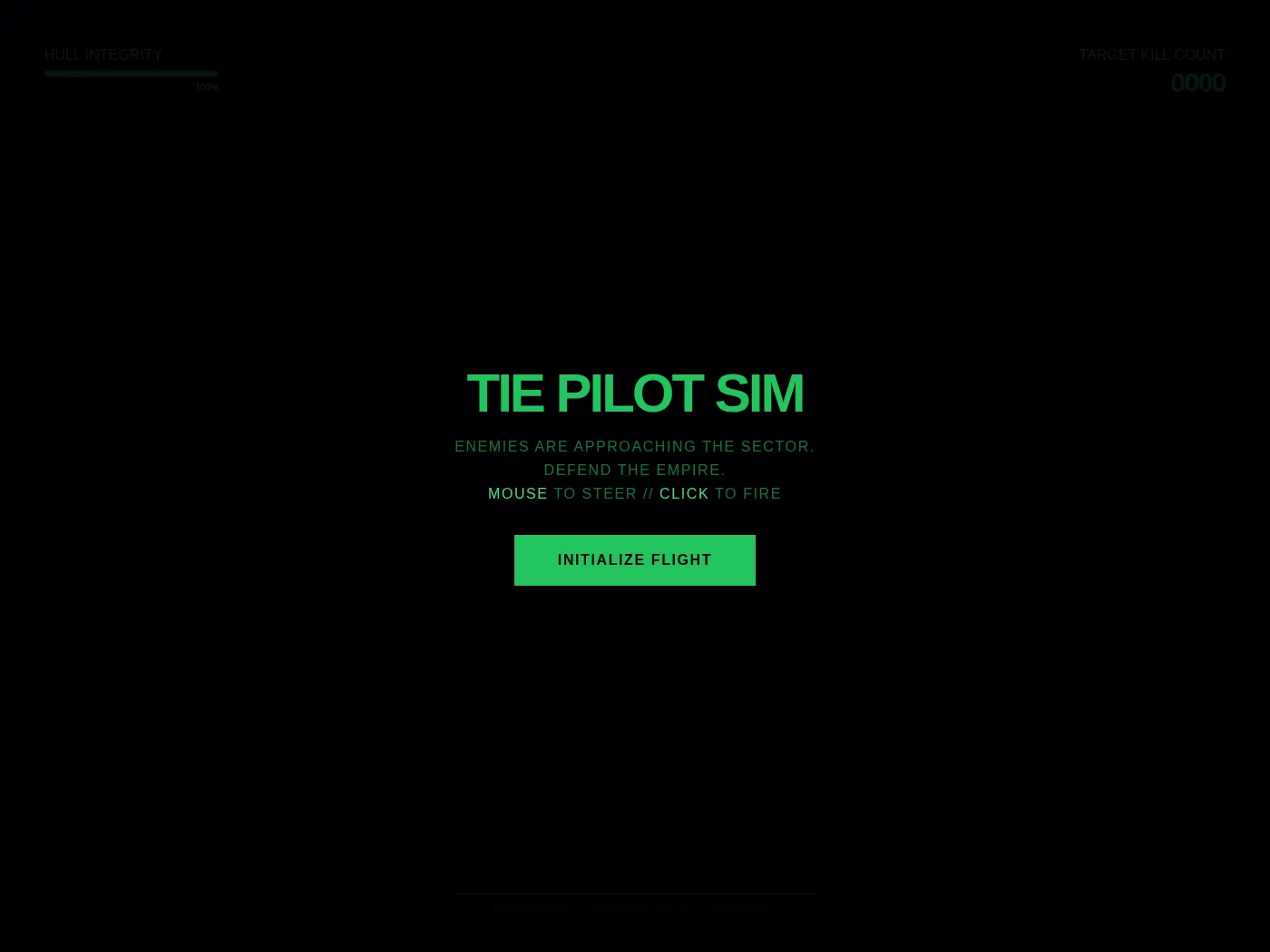 Tie Fighter Battle Sim