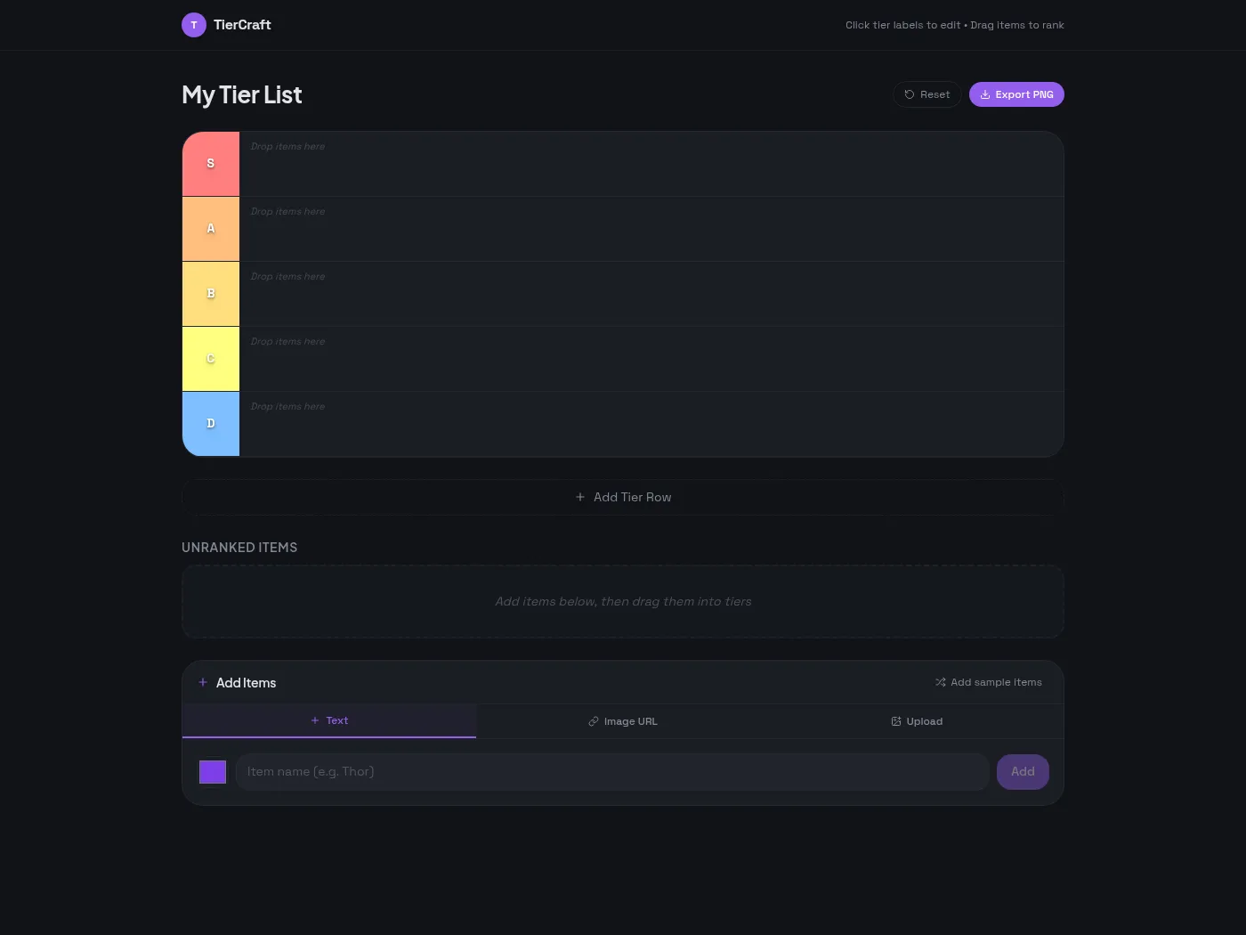 Tier List Creator