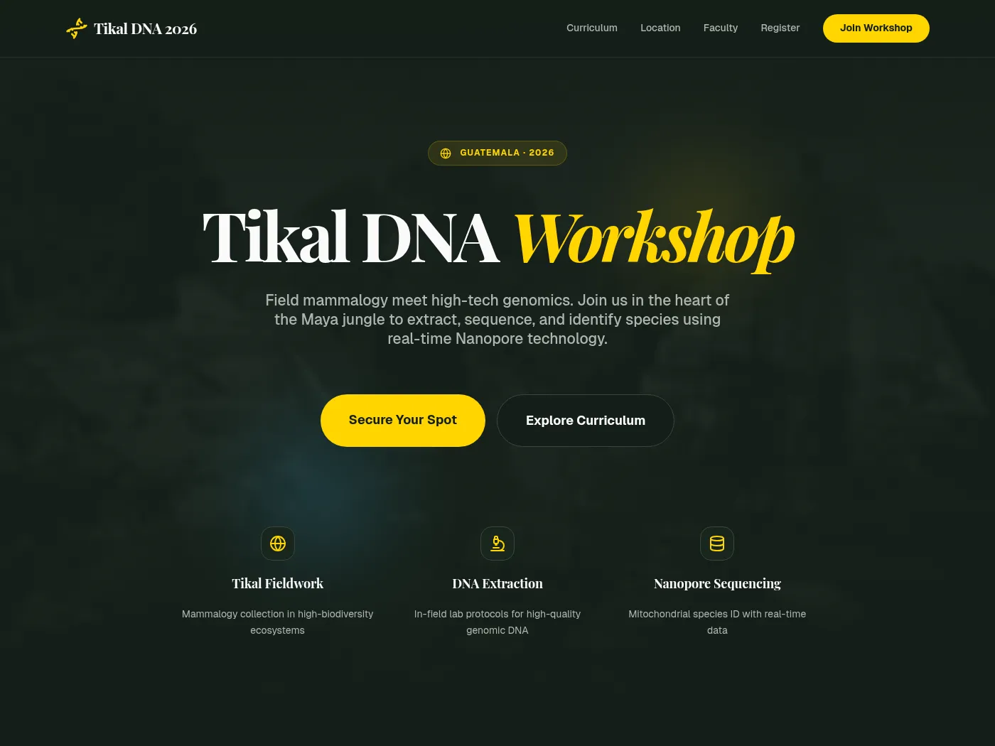 Tikal DNA Workshop Page