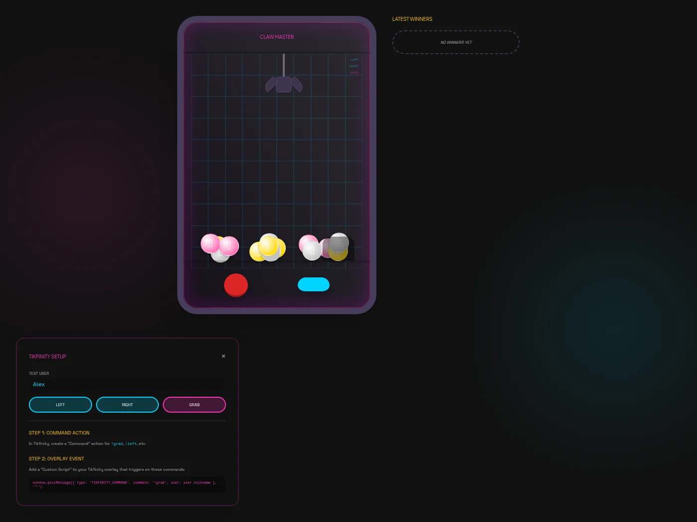 Tikfinity Claw Machine
