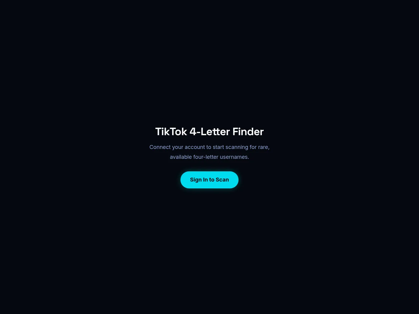 TikTok Four-Letter Finder