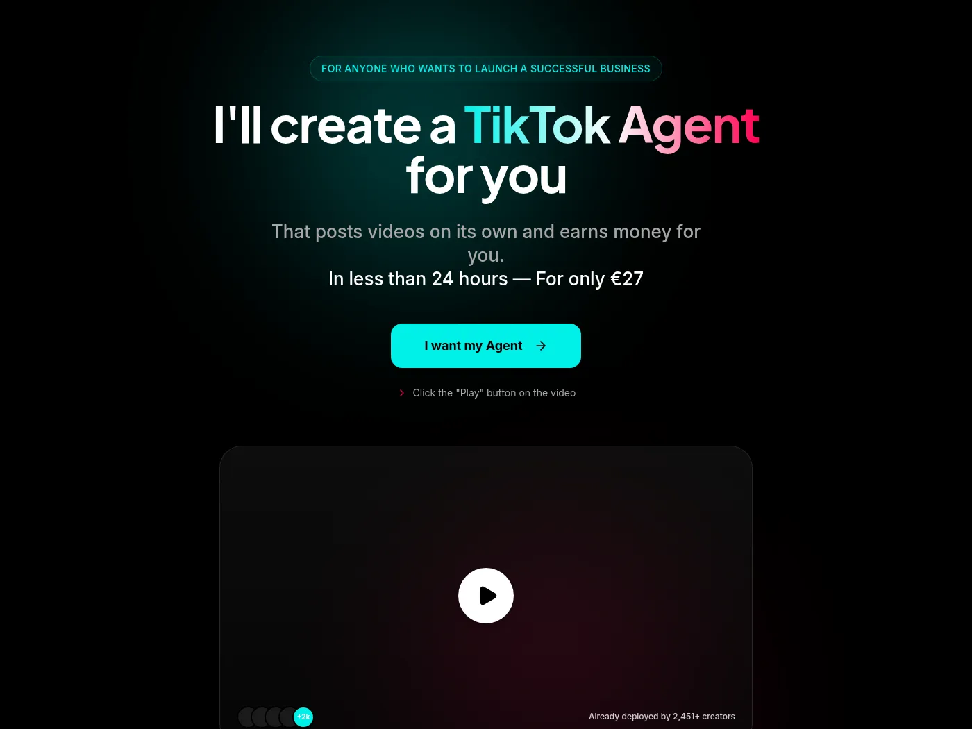 TikTok AI Agent Launchpad